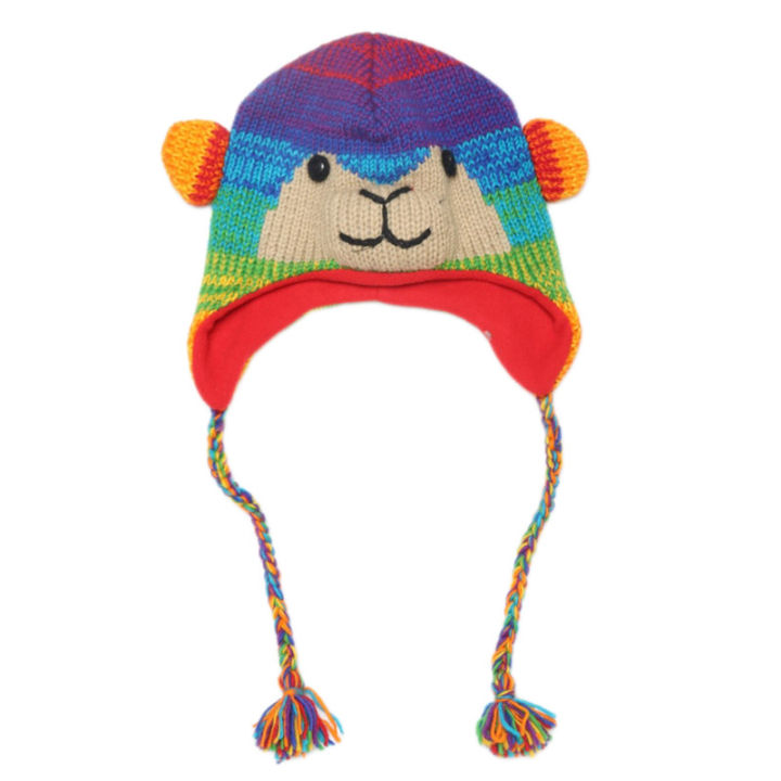 Unisex Monkey Design Woolen Ear Flap Cap | Daraz.com.np