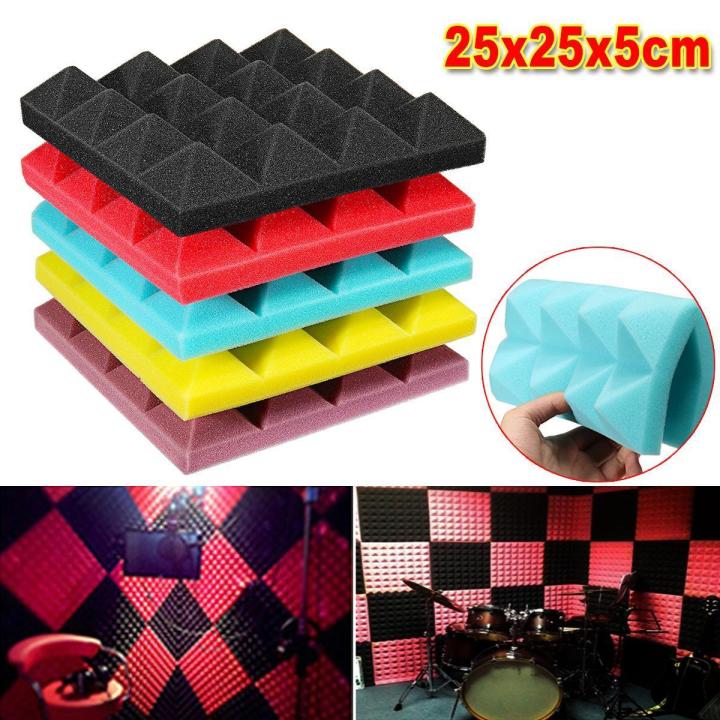 Tv Mango 25x25x5cm Acoustic Wedge Studio Foam Soundproofing Wall Panels ...