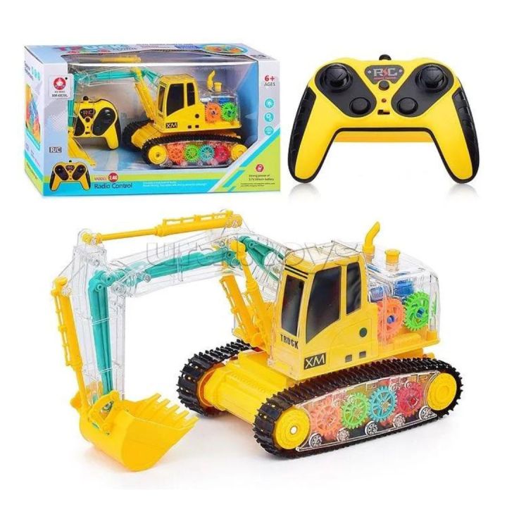 Remote Controlled Excavator With Rotating Colored Gear | Daraz.com.np