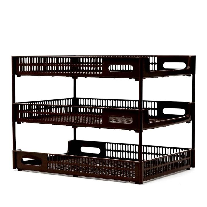 3 Layer Plastic Multipurpose File Storage Kitchen Vegetable Rack ...