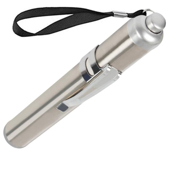 Mini Portable Pen Light Led Pocket Flash Torch Light Silver | Daraz.com.np