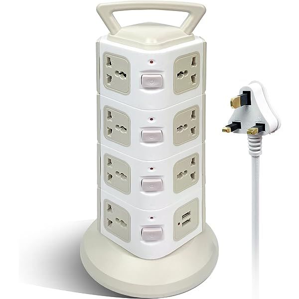 4 Layers Multi Plug With USB Port - Universal Vertical Multi Socket ...