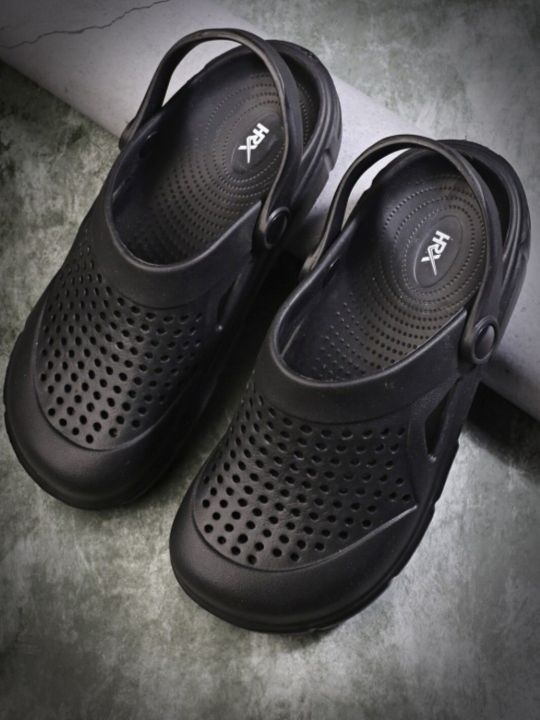 HRX by Hrithik Roshan Black Self Design Clogs For Men | Daraz.com.np