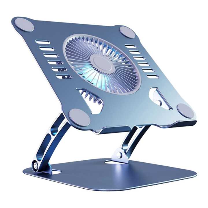 Aluminum Laptop Stand with Cooling Fan For Tablet Notebook Gaming ...