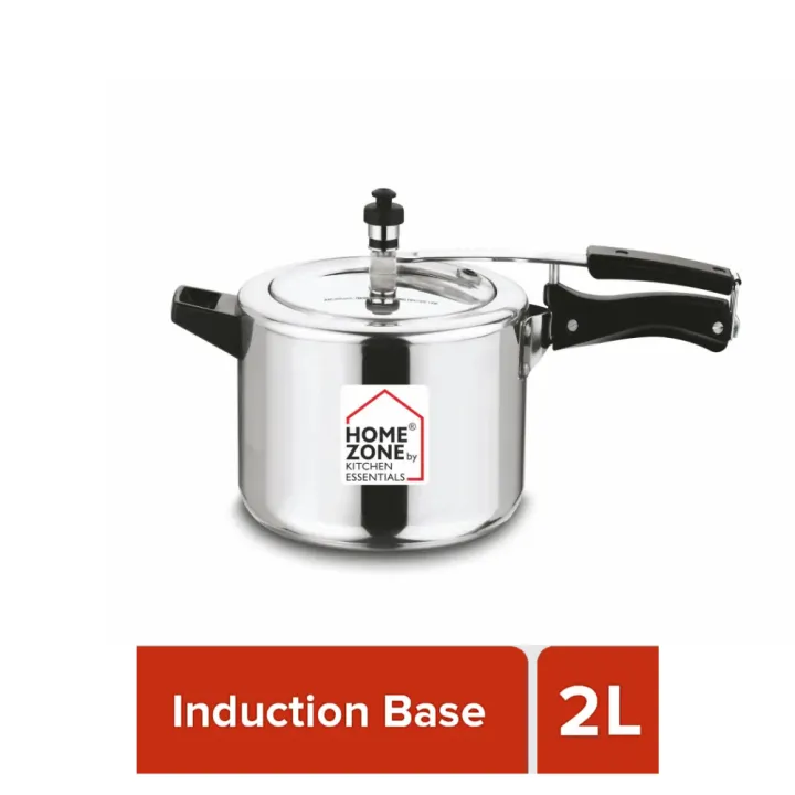 Home Zone Aluminum Sleek Pressure Cooker Induction Bottom (Inner lid ...