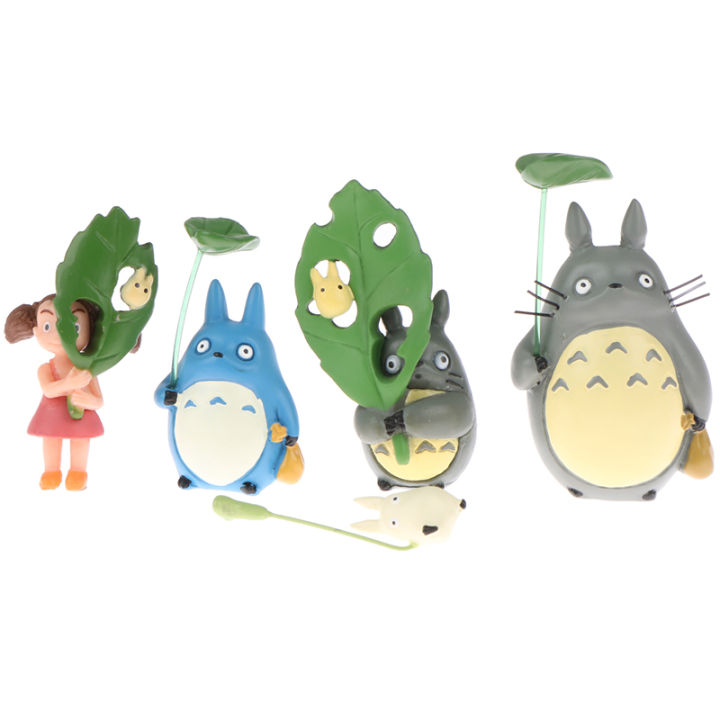 1Pc Totoro Figures Model Totoro Girl with Leaf Model Studio Ghibli ...