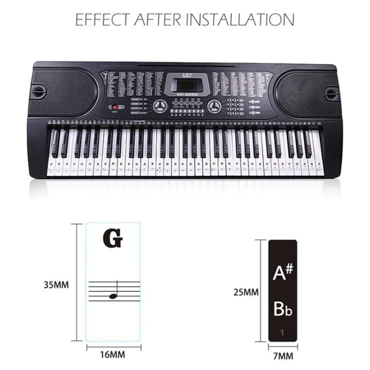 Spreeshop 2X 88 Keys 61 Keys 54 Keys Transparent Piano Keyboard ...