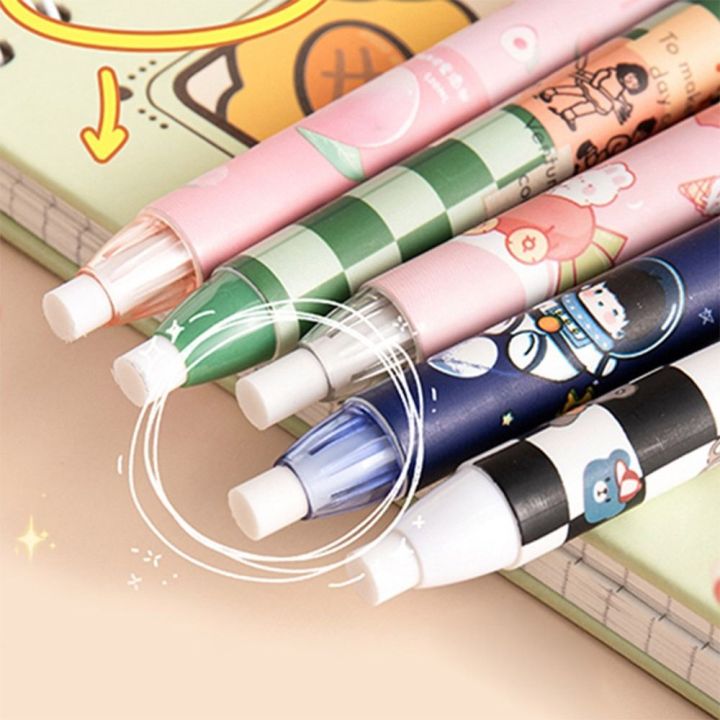 Creative Replaceable Core Pencil Erasers Press Type Retractable Pencil ...