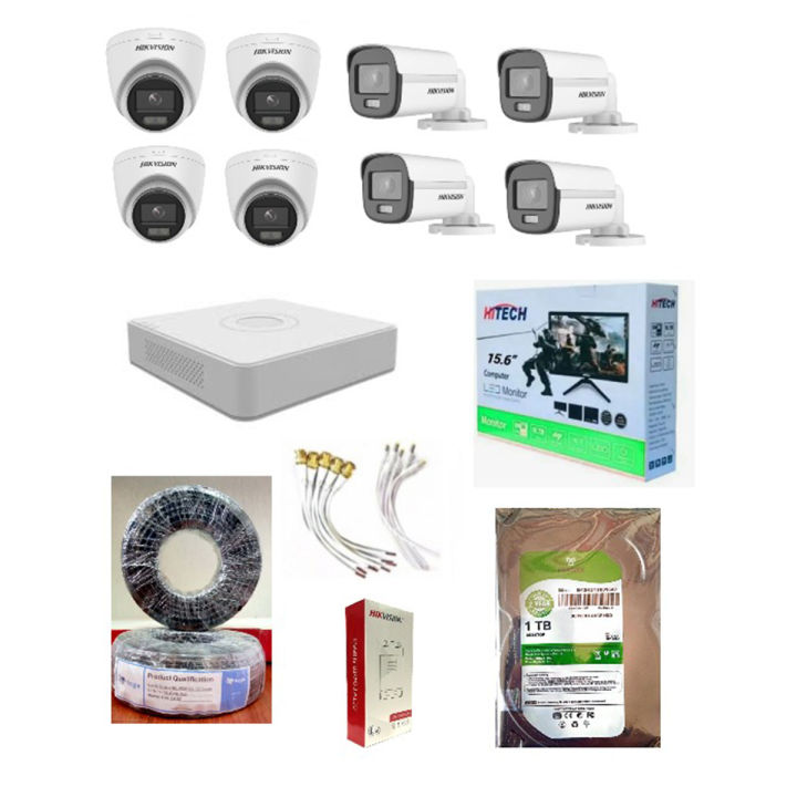 Hikvision 8 Channel HD Audio ColorVU CCTV Package with DVR,1 TB Hard ...