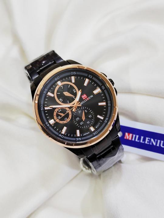 MILLENIUM Men's Original Business Stainless Steel Chronograph ...
