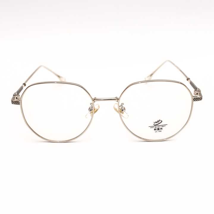 Silver Frame Transparent Lens Eyewear Spectacles For Unisex With Box ...