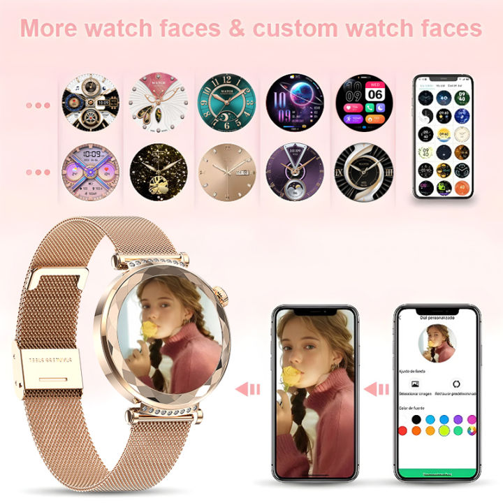 Linman Watch GT Series 5 Mini AMOLED Screen Fashionable Women Smart ...