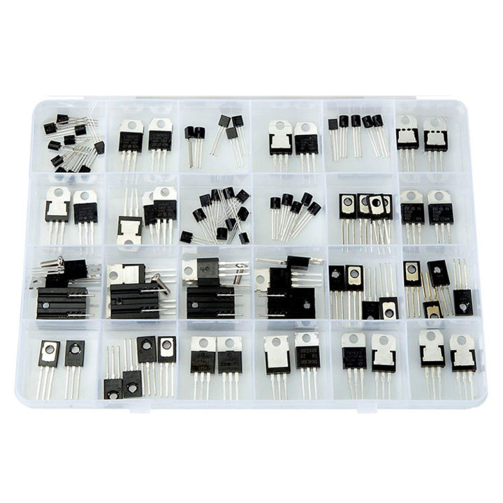82 Pcs Power Transistor & Voltage Regulator, Thyristor Assortment Kit, 24 Types, 78L05 L7805 ...
