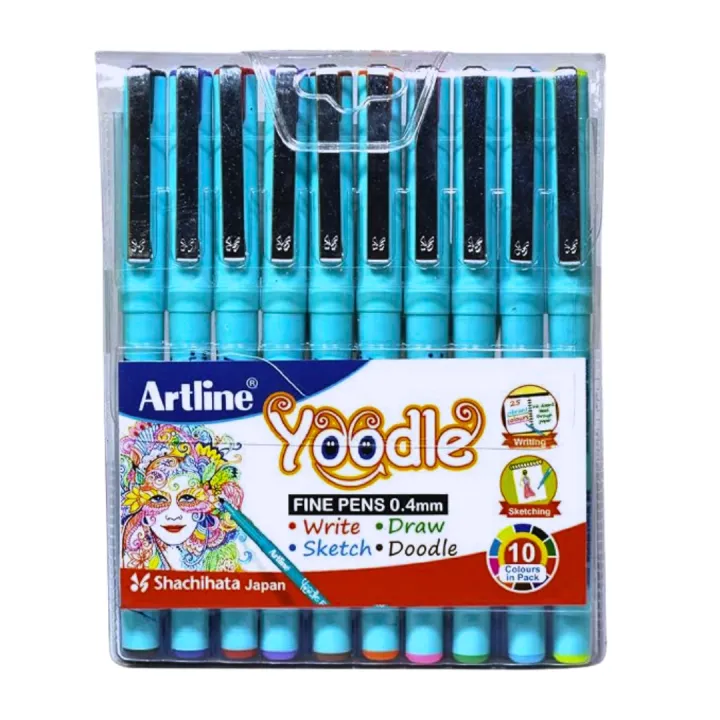 Artline Yoodle Colorful Fineliners Pens | Color Pack | Water Based ...