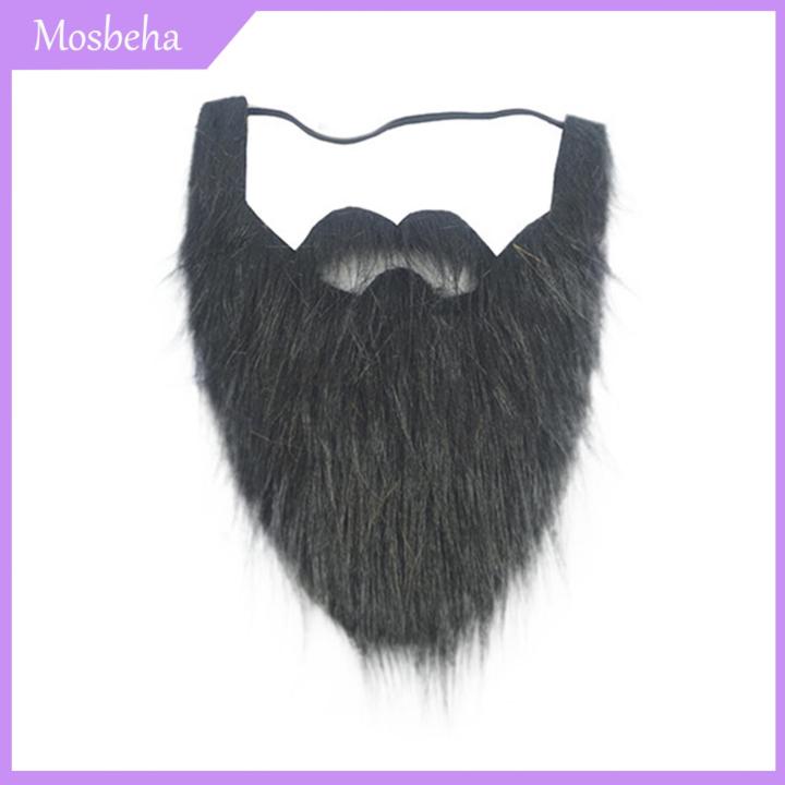 Mosbeha Fake Mustache Long Fluff Beards Santa Claus Mustache Christmas ...