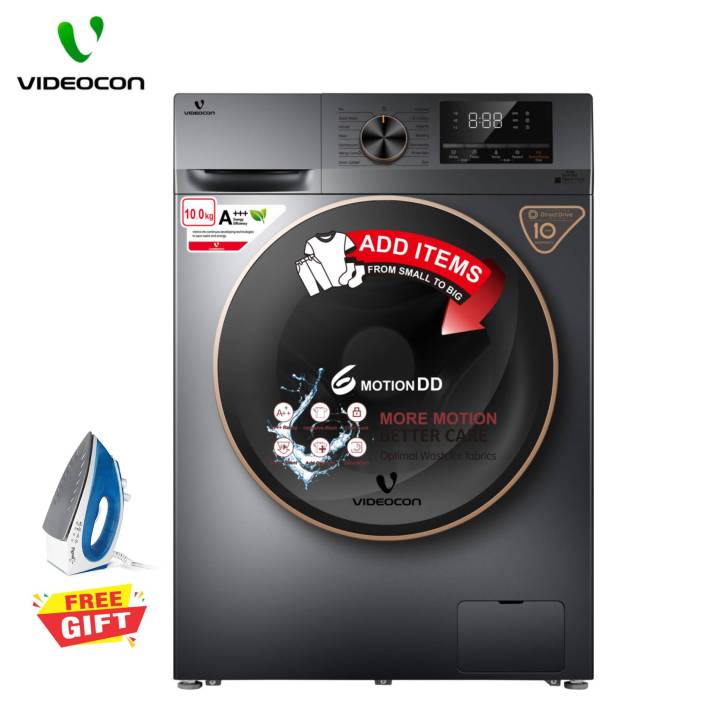 Videocon 10 Kg Direct Drive Inverter Front Loading Washing Machine ...