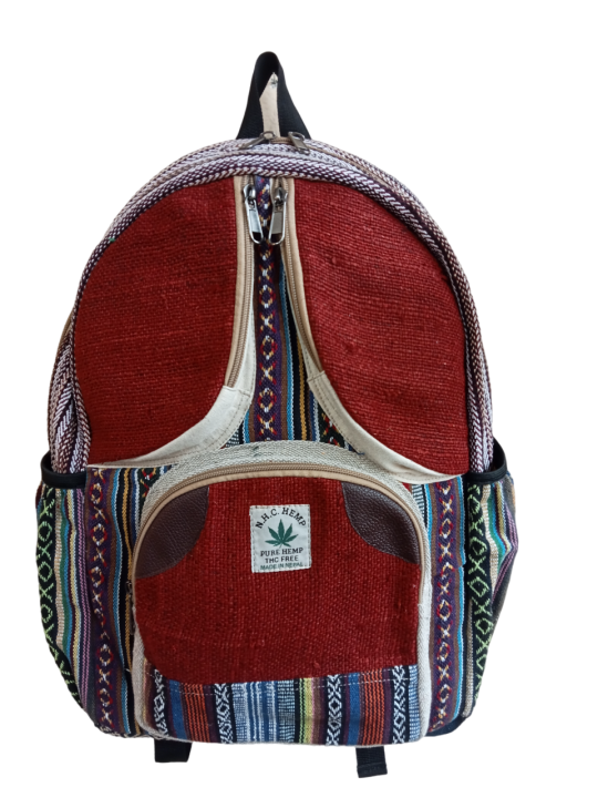 RHB80 Handmade Sustainable Hemp & Cotton Mix Backpack For Unisex ...