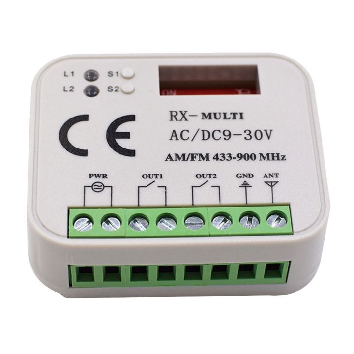 2 Channel Controller Switch Receiver RX Multi Frequency 433-900MHz ...