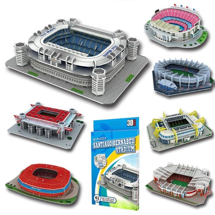 Handmade DIY Miniature Football Stadiums Assemble Paper 3D Soccer ...