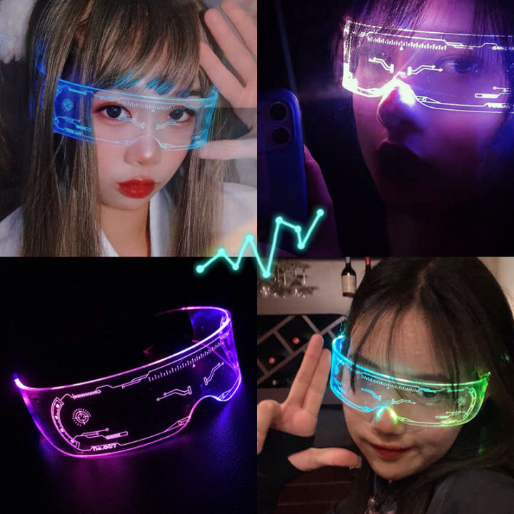 High Quality Party Blindfold LED Fashion Seven Colors Style Cyber ...