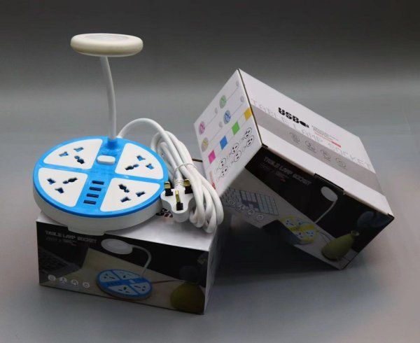 Table Lamp Socket 4 USB Ports with Auto-Id Identification 4 Power Socke ...