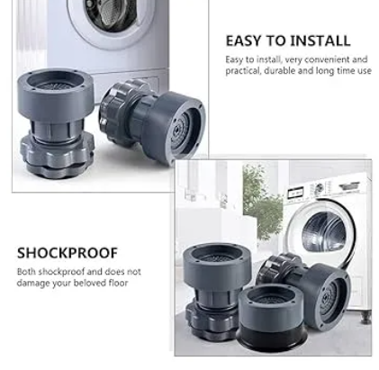 4 pcs Anti Vibration, Non-Slip Feet Pads Washing Machine, Refrigerator ...