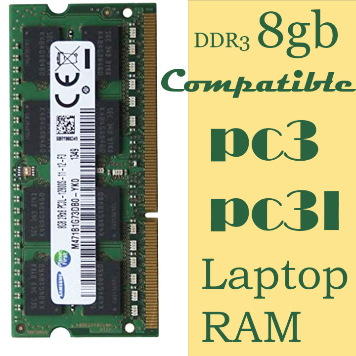 DDR3 8Gb RAM PC3/PC3L Compatible Laptop RAM | Daraz.com.np