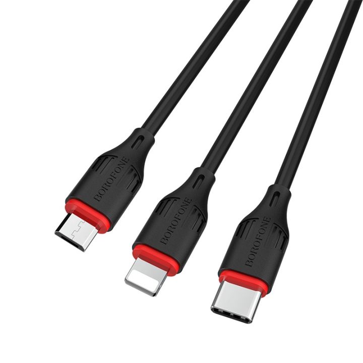 Cable 3-in-1 Lightning / Micro-USB / USB-C BX17 | Daraz.com.np