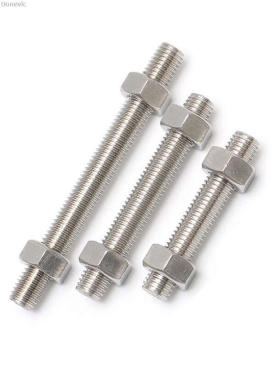 Uonevic Full threaded sleeve combination 304 stainless steel bar, tooth ...