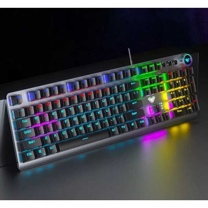AULA F3018 Dual Touch Switch Mechanical Gaming Keyboard 104 Keys Anti ...