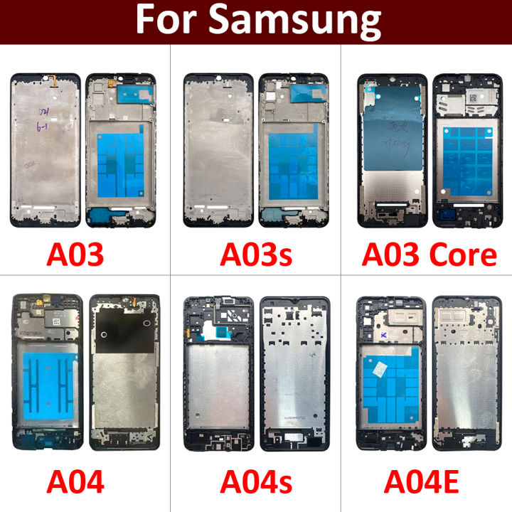 LCD Display Frame For Samsung A02s A03s A03 Core A04 A04s A04E Middle Frame Bezel Plate Cover ...