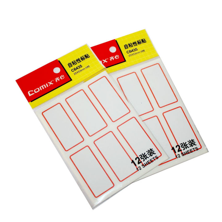 Comix Label Sticker C6435 25x53mm 12 Sheets | Daraz.com.np