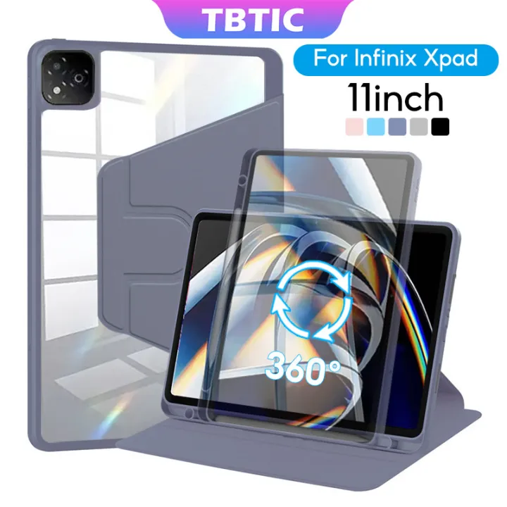 TBTIC for Infinix XPAD Case 360 Rotation for Kids with Pen Pencil ...