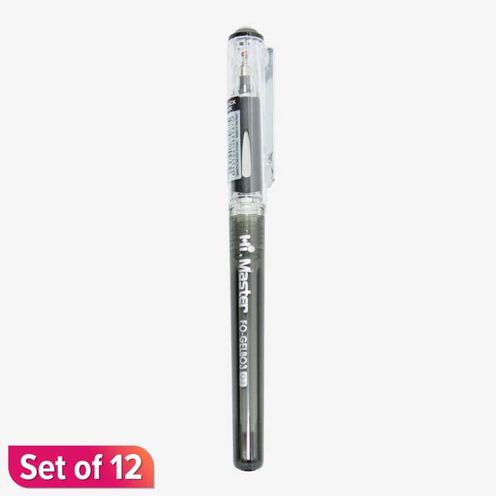 Hi- Master 0.7 MM Super Smooth Black Color Ball Pen- 12 Pcs | Daraz.com.np