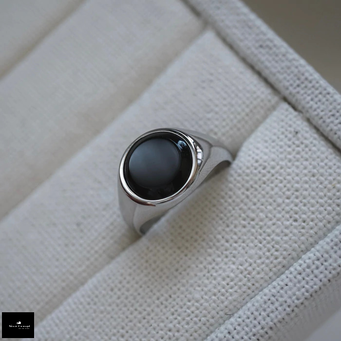 Pure Silver Black Onyx Ring | Daraz.com.np