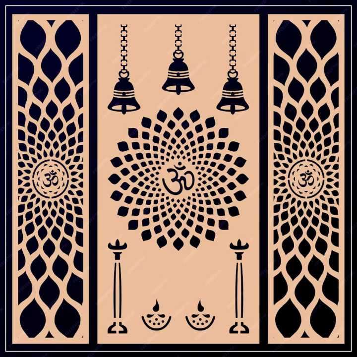 CNC Puja Room MDF Jali Pattern Wall Decor | Daraz.com.np