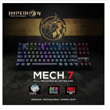 Imperion Mech 7 KG-M07R Compact 87Keys RGB Gaming Mechanical Keyboard ...