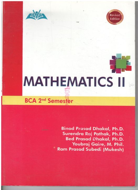 Mathematics II Textbook For BCA Second Semester Tribhuvan University By ...