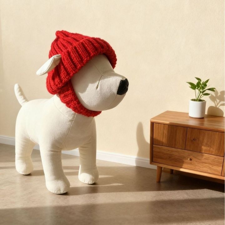 Headgear Ear-Exposed Pet Knitted Hat Cute Fashion Dog Ear Muffs Cozy ...