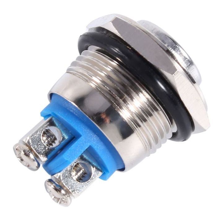 Professional Stainless Steel Push Button Switch 16MM Reset Flat Top ...