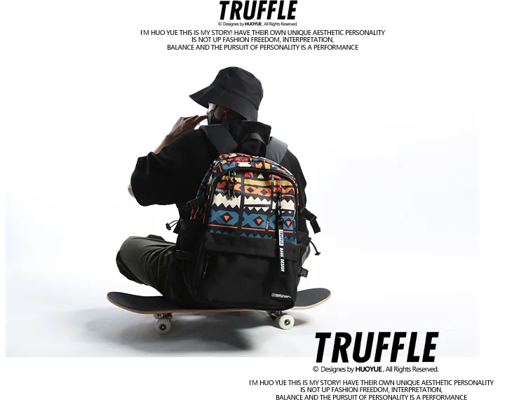 Truffle Ethnic Style Waterproof Travel Backpack Unisex T2321r | Jeevee