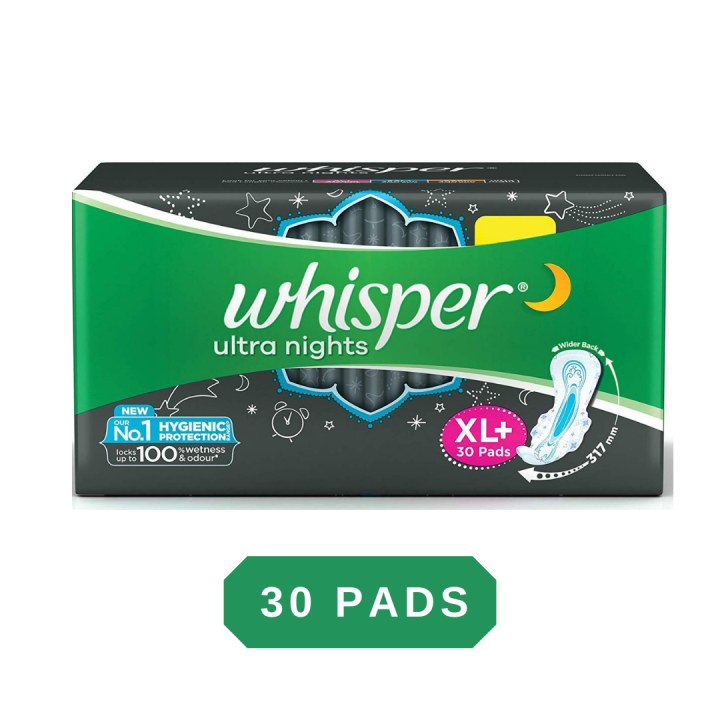 Whisper Ultra Night XL Sanitary 30 Pads | Daraz.com.np