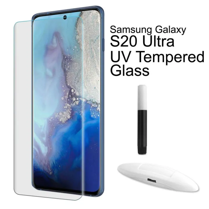 Samsung Galaxy S20 Ultra Full Glue UV Curved Glass With UV Light ...