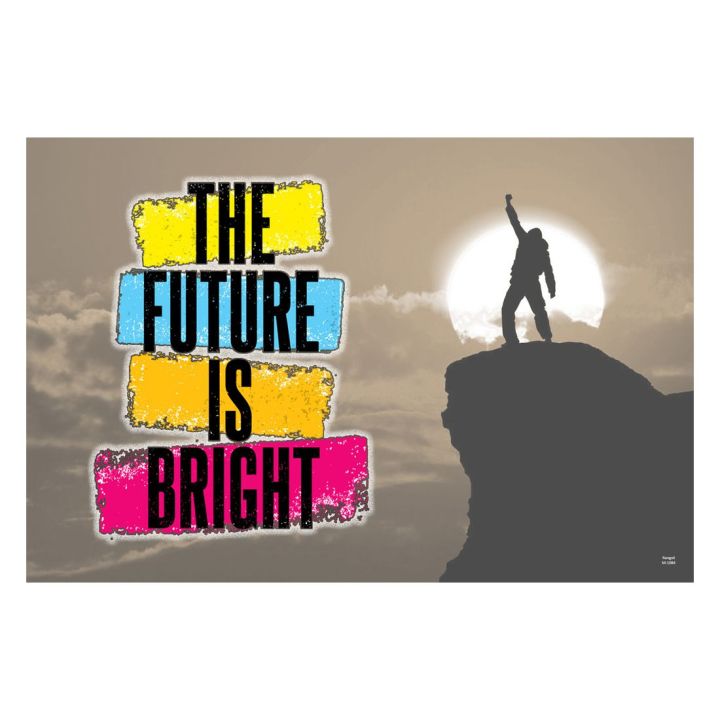 NEXO DECOR The Future Is Bright Motivating Quotes Self Adhesive Wall ...