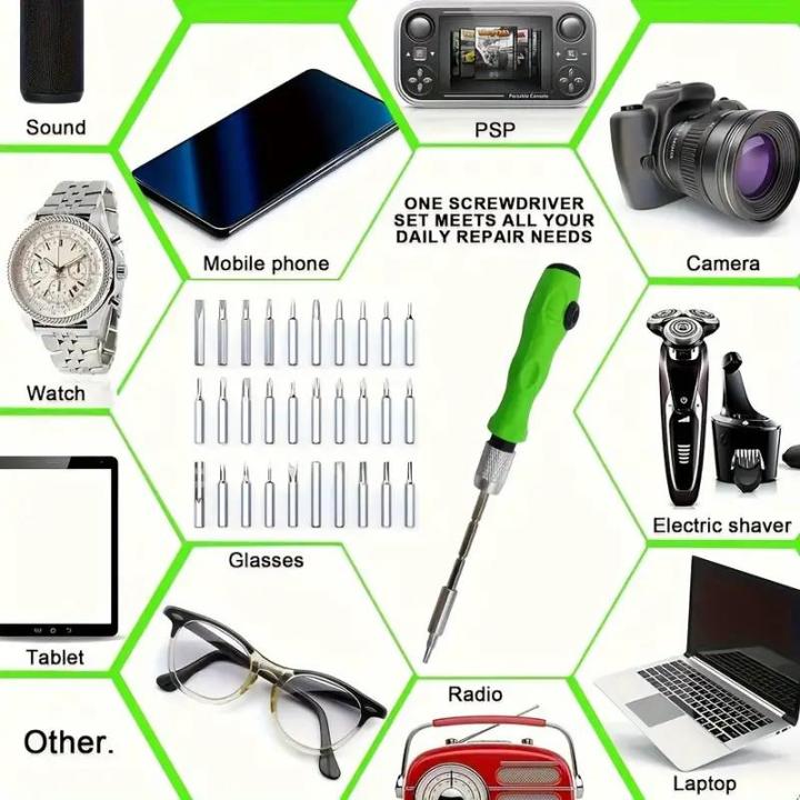 Bizzy 32 in 1 Precision Screwdriver Set, Mini Magnetic Tool Kit with ...