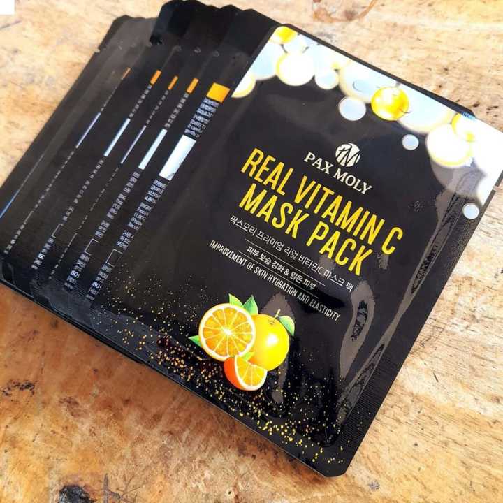 PAX MOLY KOREA Brightening Vitamin C Face Mask Pack 10-sheet Set ...