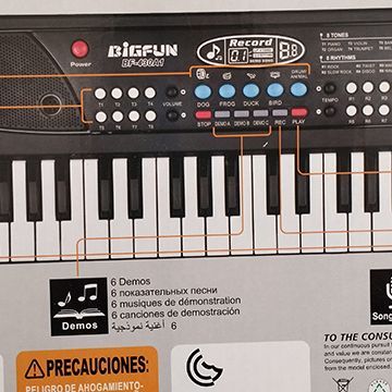 37 Keys Big-fun Piano Keyboard Toy With DC Power, Mic and Recording ...