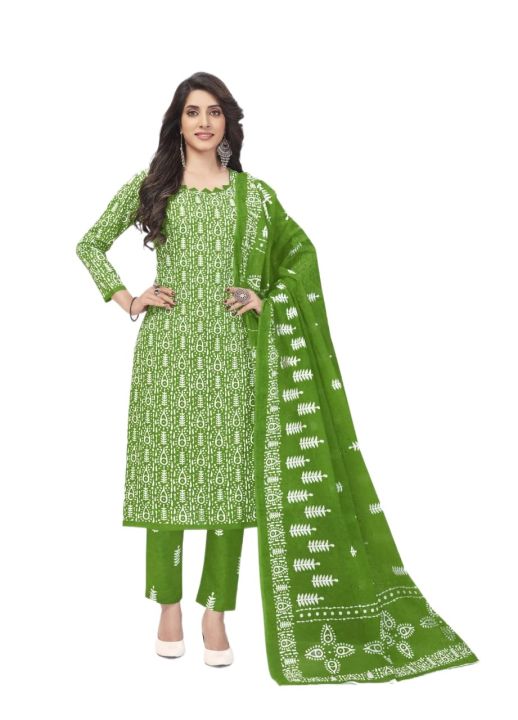 Kurta Suruwal With Shawl Set For Women Printed (Unstitched) | Daraz.com.np