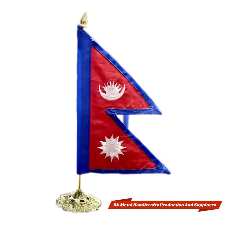 Brass Flags Stand With Nepali Flags | Daraz.com.np