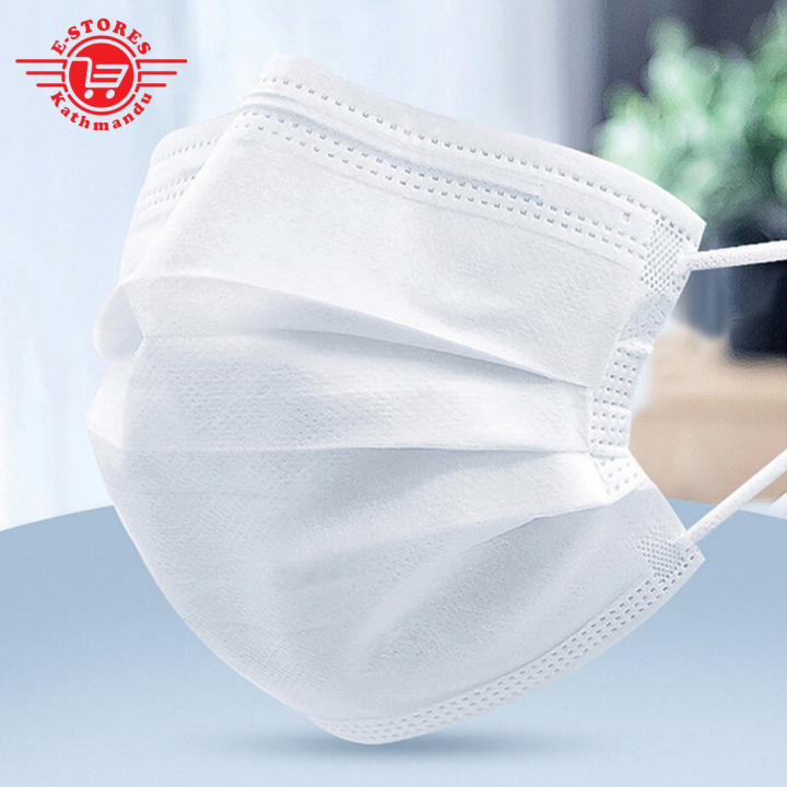 Disposable Face Mask White-50Pcs Pack | Daraz.com.np
